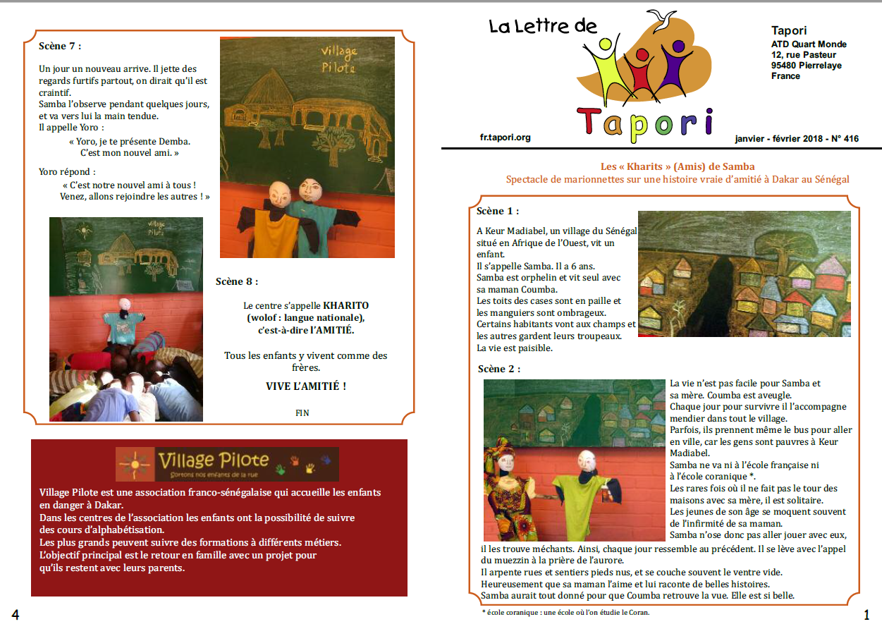 Lettre Tapori | N° 416 - ATD Quart Monde International