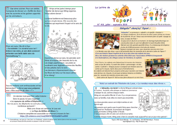 Lettre Tapori | N°418 - ATD Quart Monde International